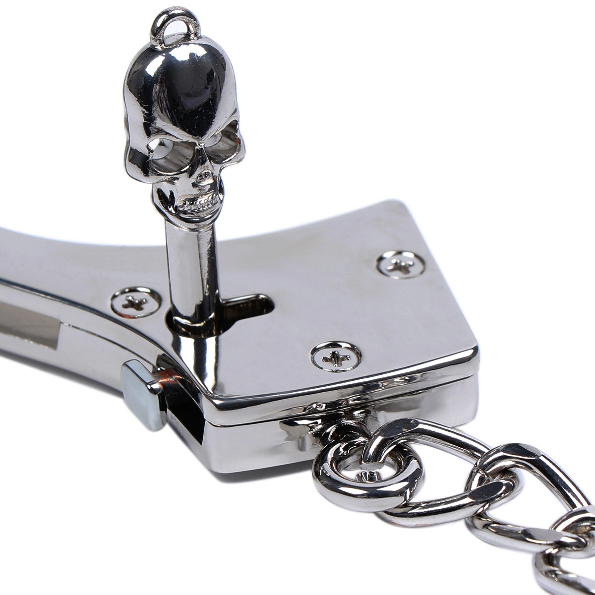 Silver Skull Key Metal Handcuffs - Unlockmee